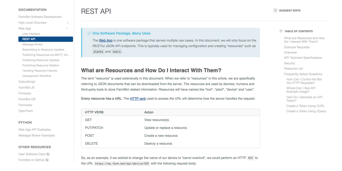 Introducing the FarmBot Developer Documentation Hub